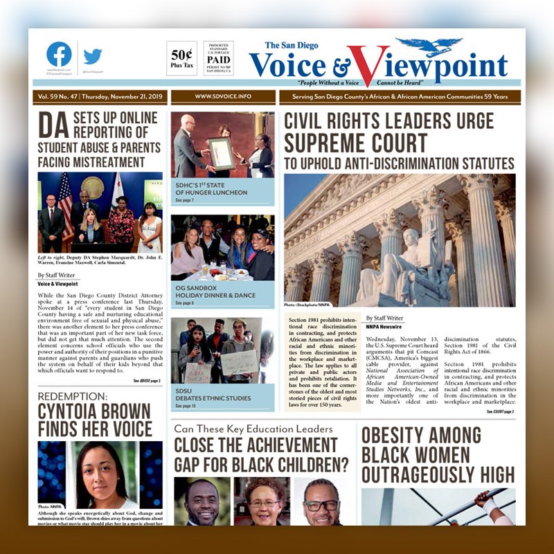 This Week’s Paper: Thursday, November 21, 2019 - The San Diego Voice ...