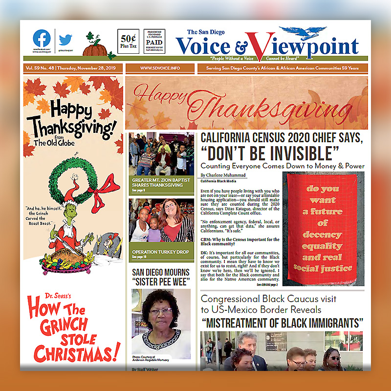 This Week’s Paper: Thursday, November 28, 2019 - The San Diego Voice ...