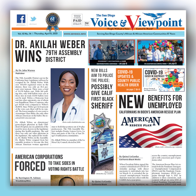 This Week’s Paper - Thursday, April 8, 2021 - The San Diego Voice ...