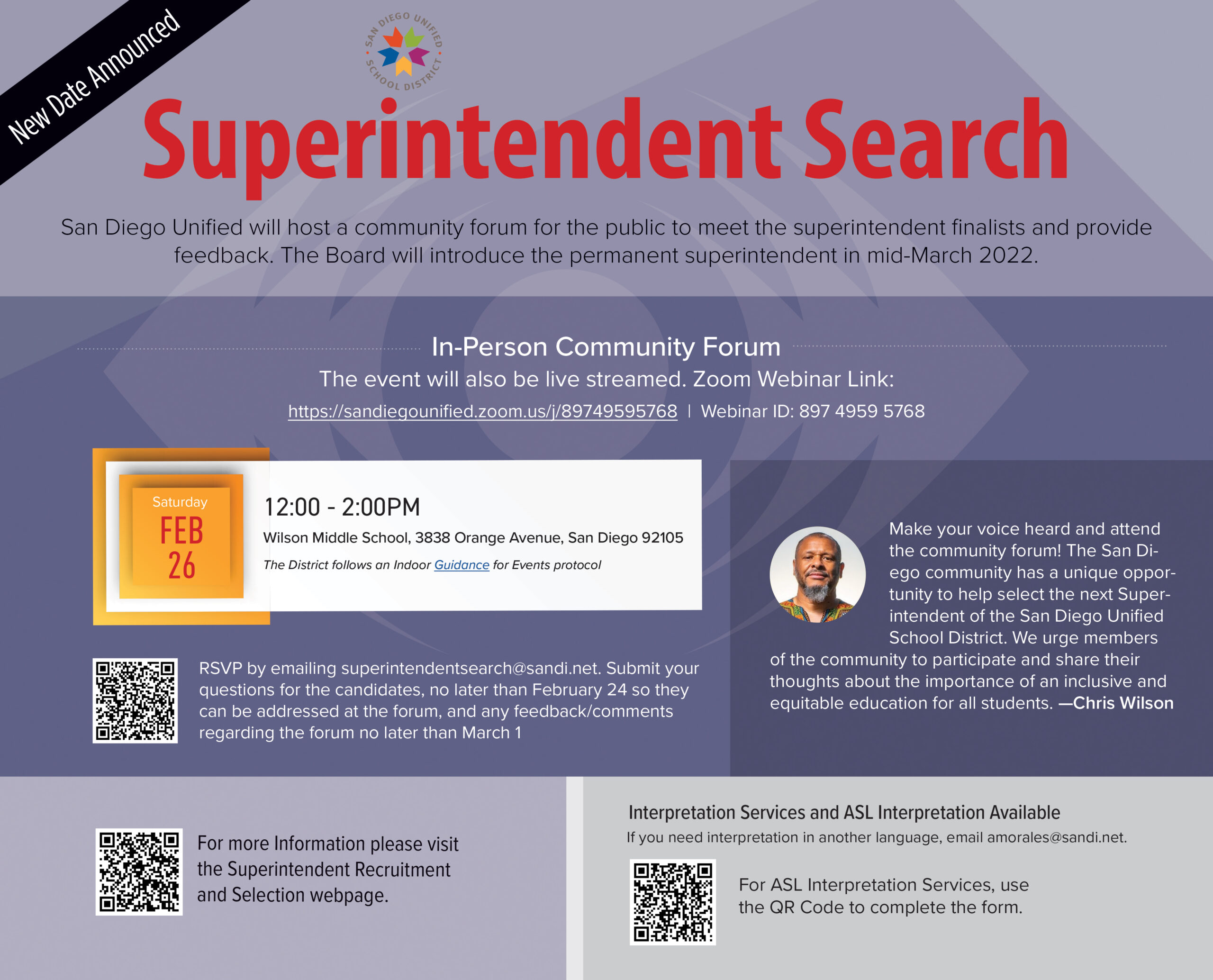 New Date Announced for SDUSD Superintendent Search! - The San Diego ...